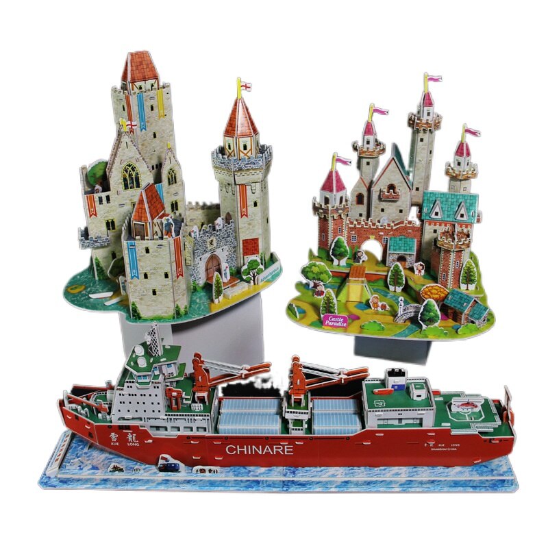 Paper-made DIY 3D Dimensional Jigsaw Puzzle Castle... – Grandado