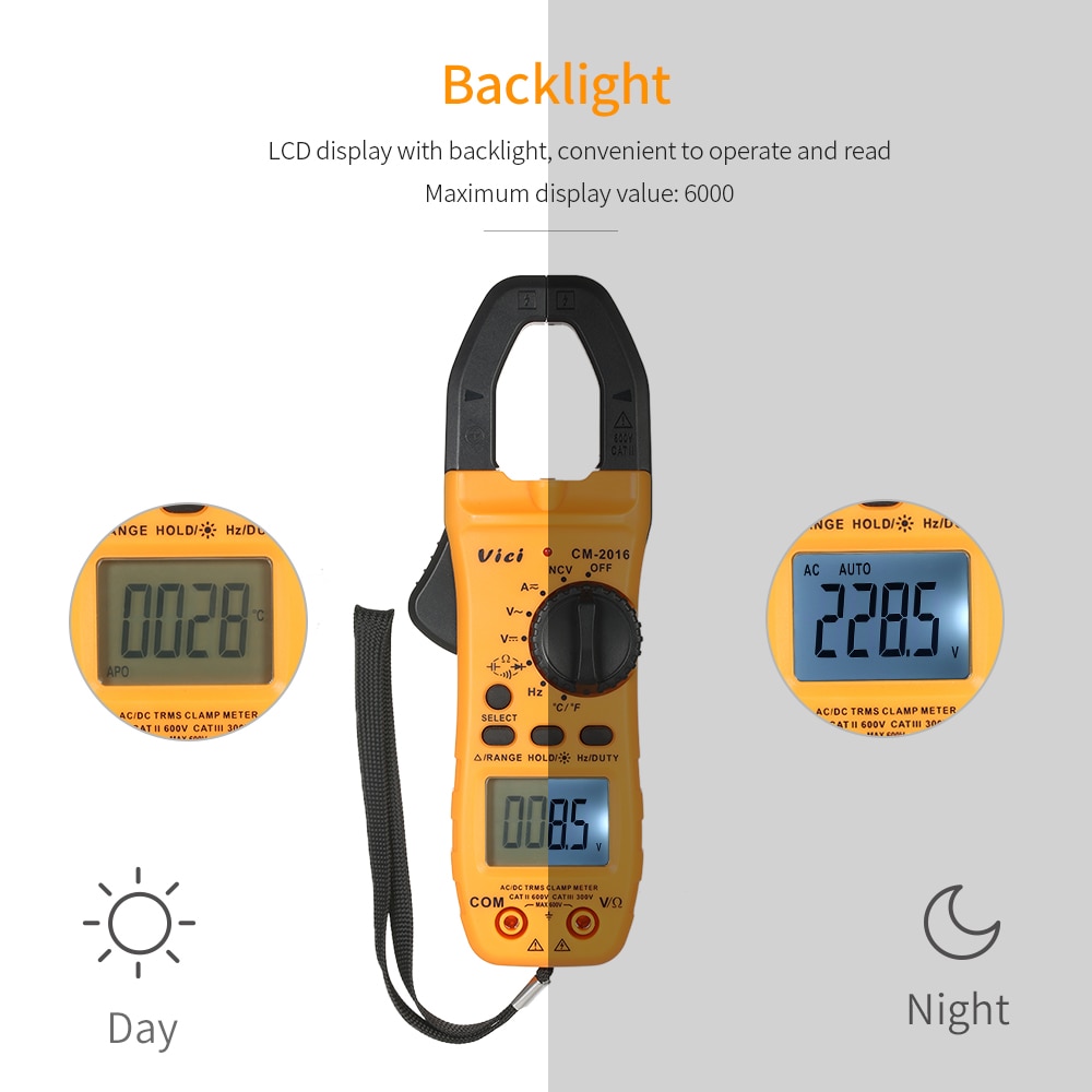 Vici CM Portable LCD Digital Clamp Meter Multimete... – Grandado