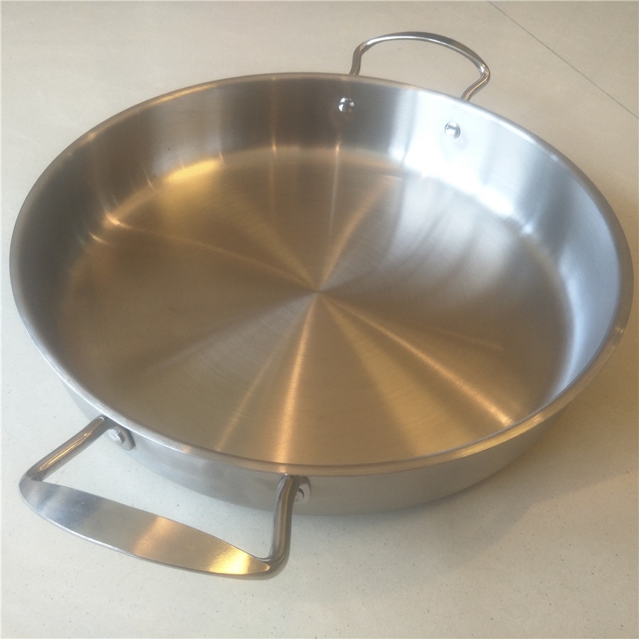 30cm Non-coating Stainless Steel Fry Pan Griddles ... – Vicedeal