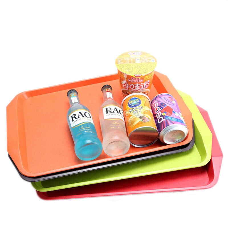Colorful Plate Fast Food Tray Plastic Rectangle Pl... – Grandado