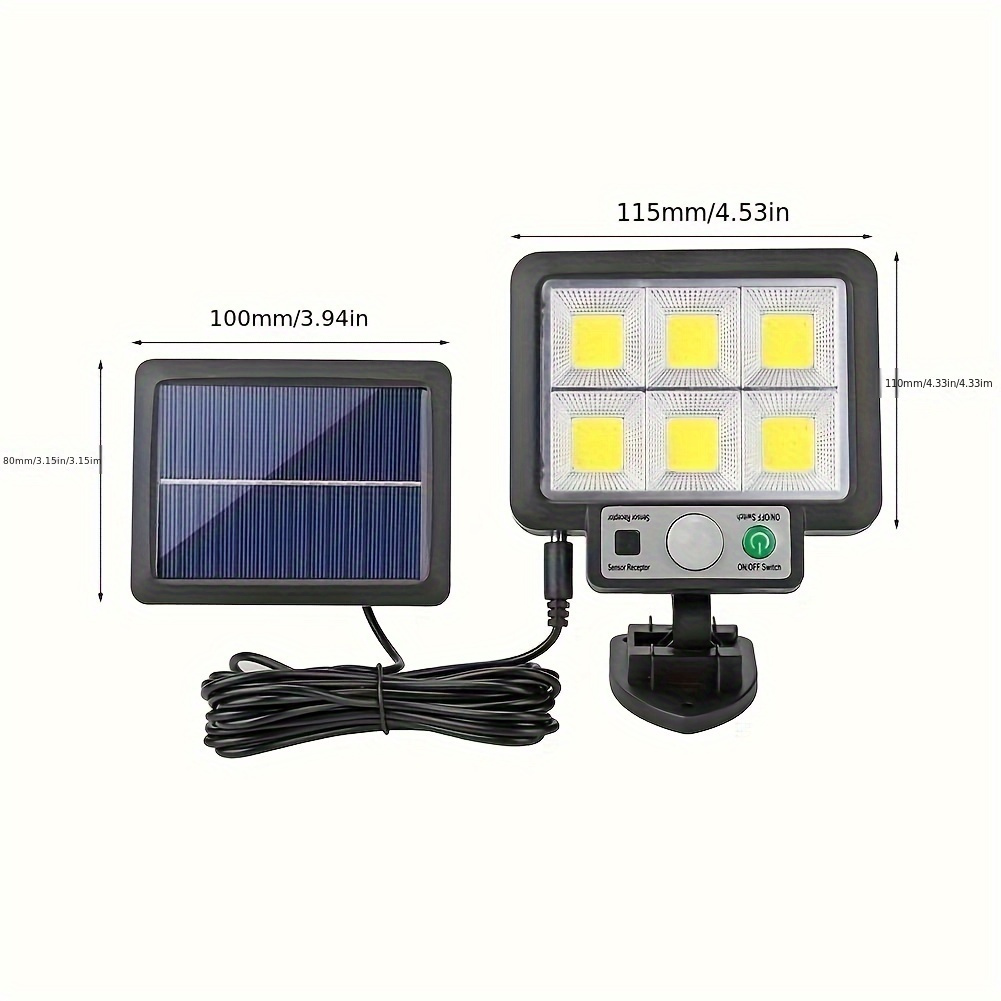 3000 Lumen LED Solar Light Patio Outdoor Motion Se... – Grandado