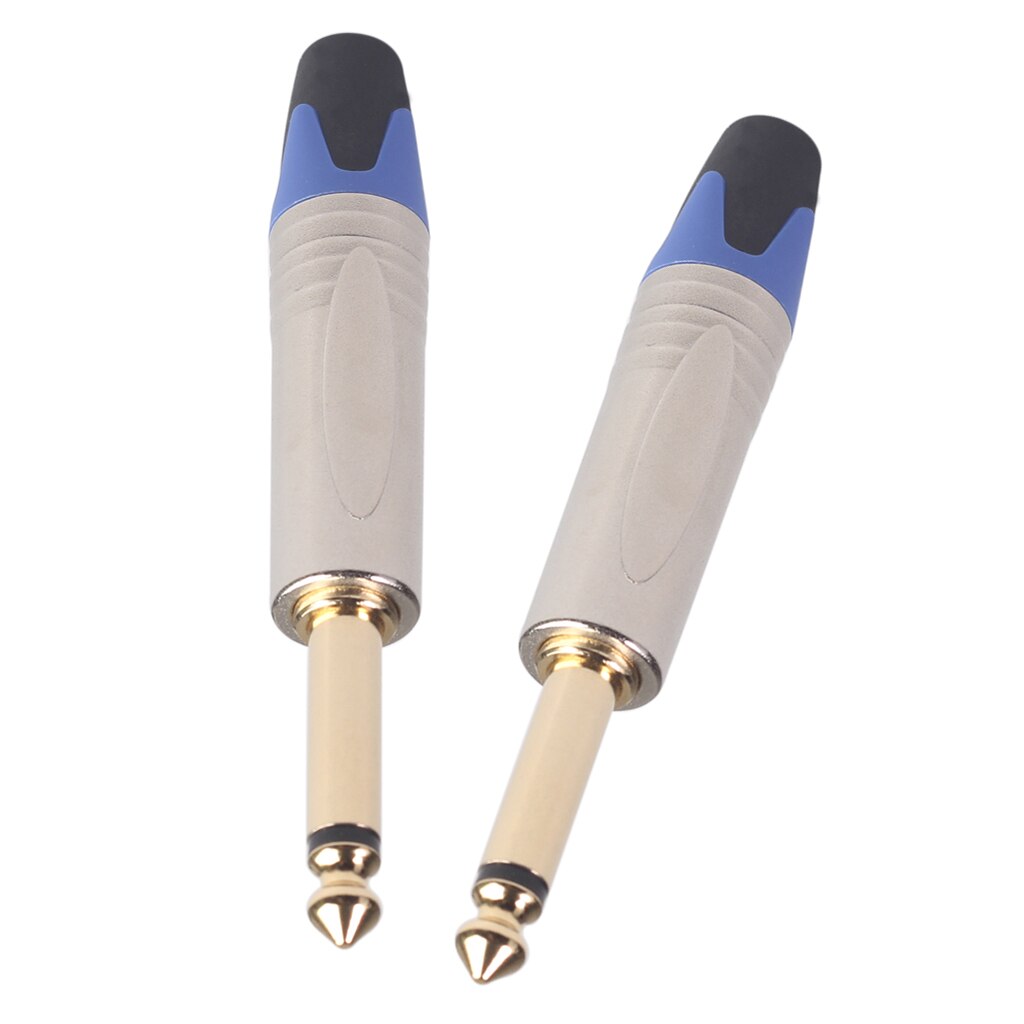 Pack of 2 Alloy 1/4 6.35mm Stereo Solder Connector... – Vicedeal