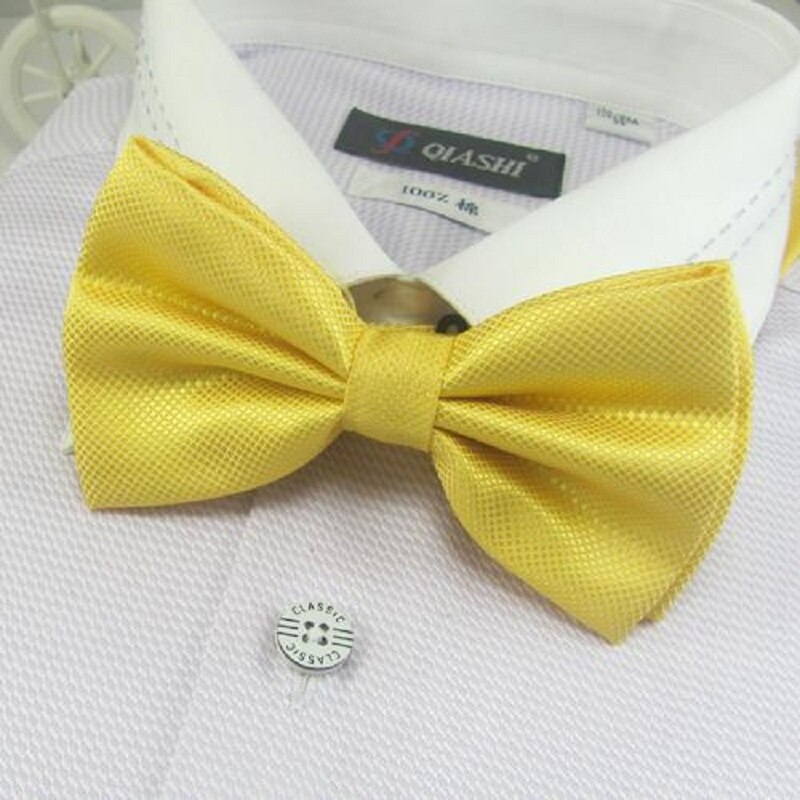 Mannen solide bowtie bows geel knopen dassen strop... – Vicedeal