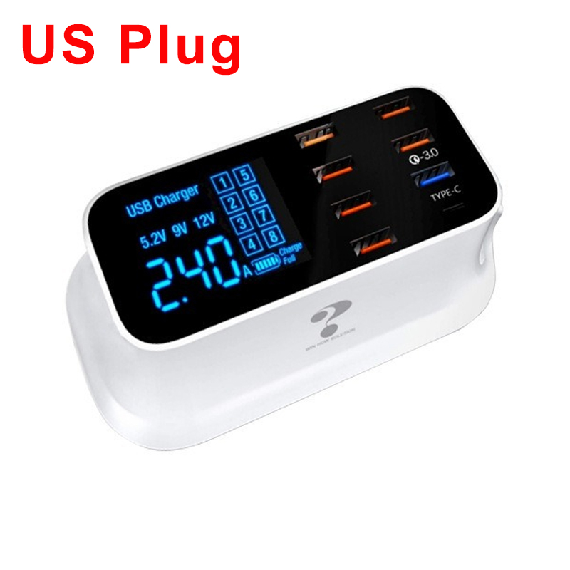 Intelligent LCD Display 8-port USB Mobile Phone Ch... – Grandado