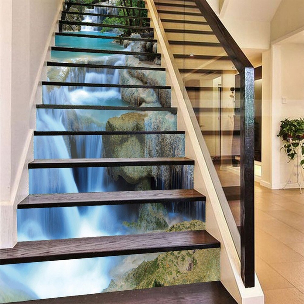 1Set 3D Scenic Self-adhesive Stair Riser Staircase... – Grandado