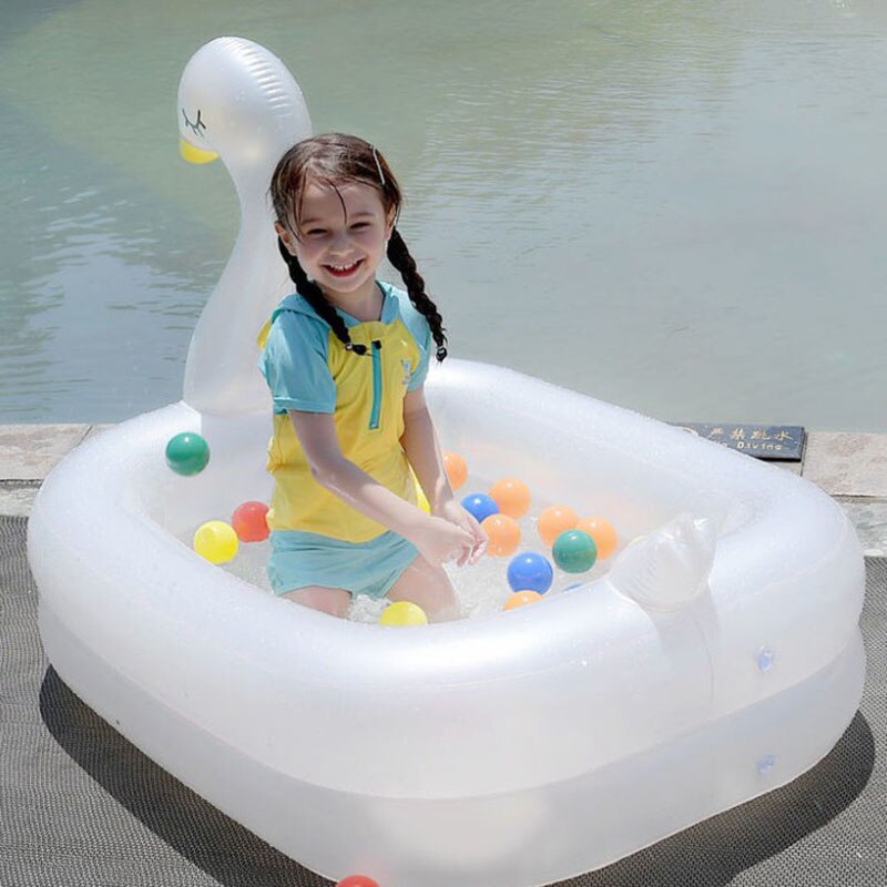 Swan Inflatable Swimming Pool Large Adult Children... – Grandado