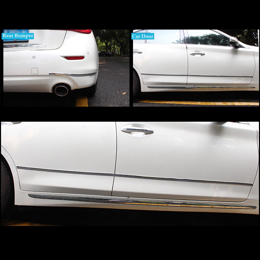 5M Auto Decoratie Strepen Heldere Chrome Molding T... – Grandado