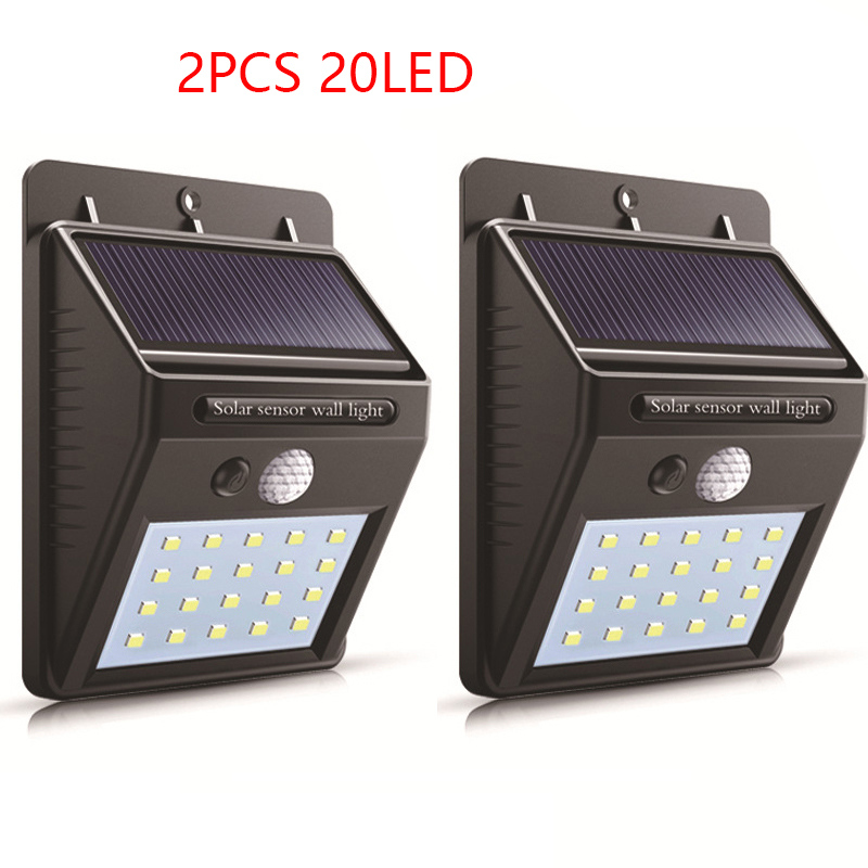 1/2/4 stuks 20/30 LED Solar Power Light PIR Motion... – Vicedeal