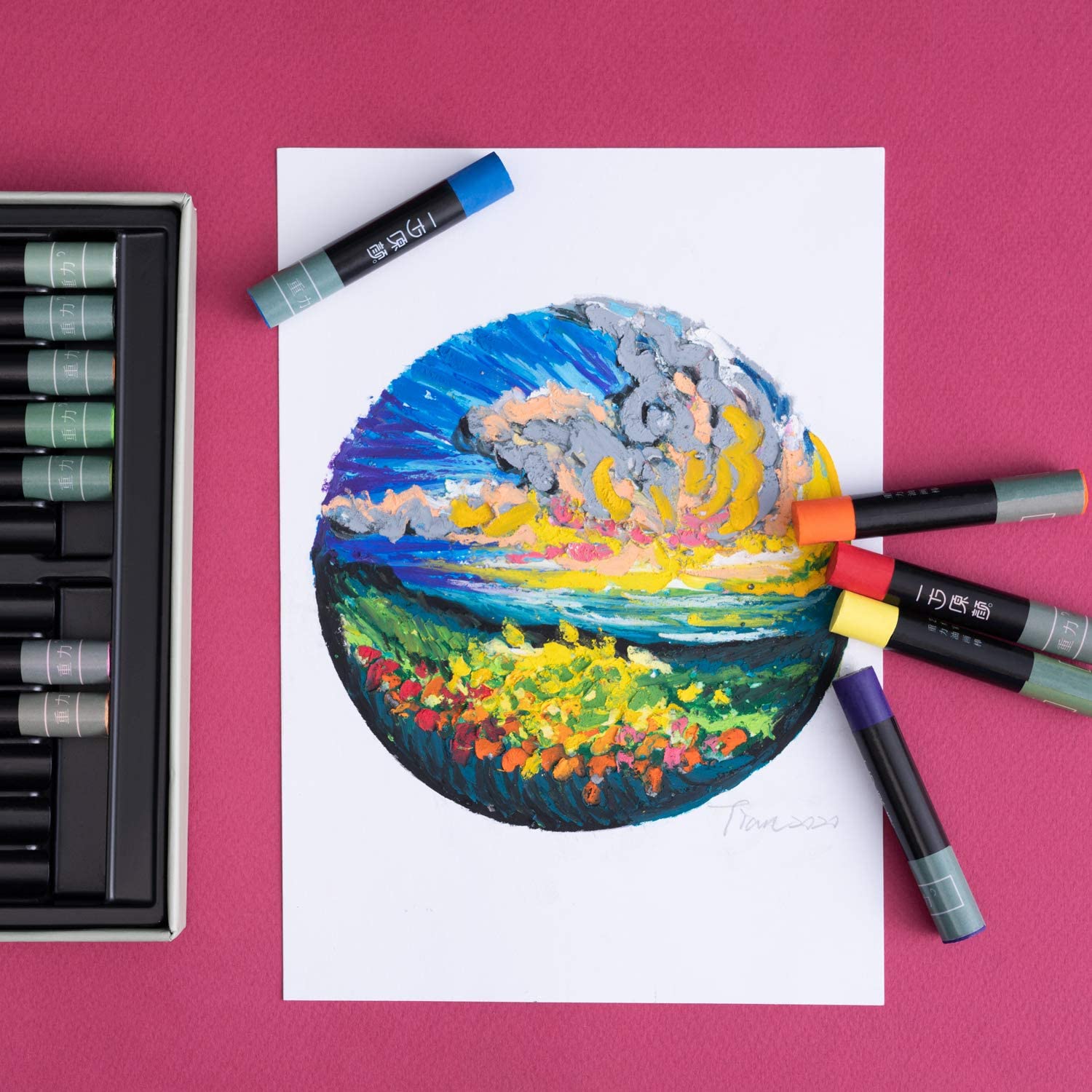 Miya Himi Silky Crayons Heavy Oil Pastel Oil Paint... – Vicedeal