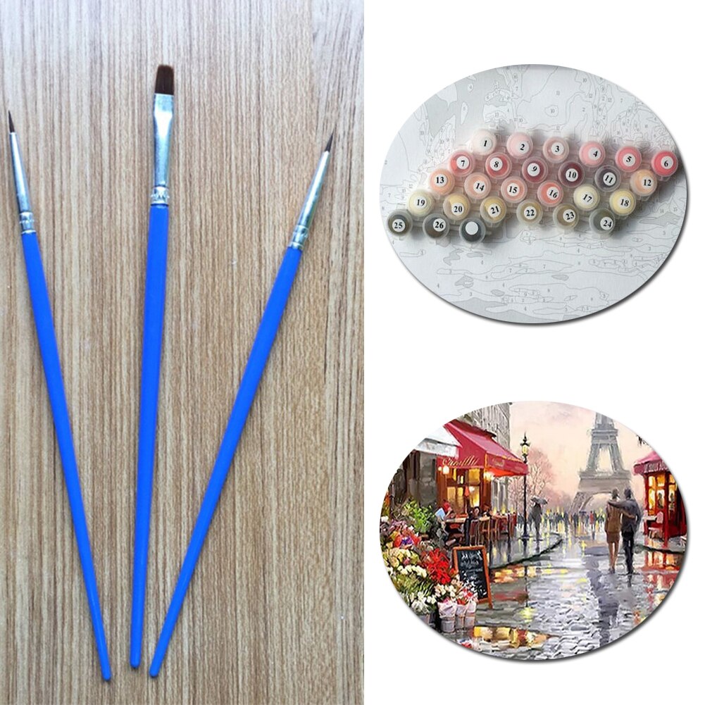 No Framed Paris Street Scenery Pattern DIY Paintin... – Grandado