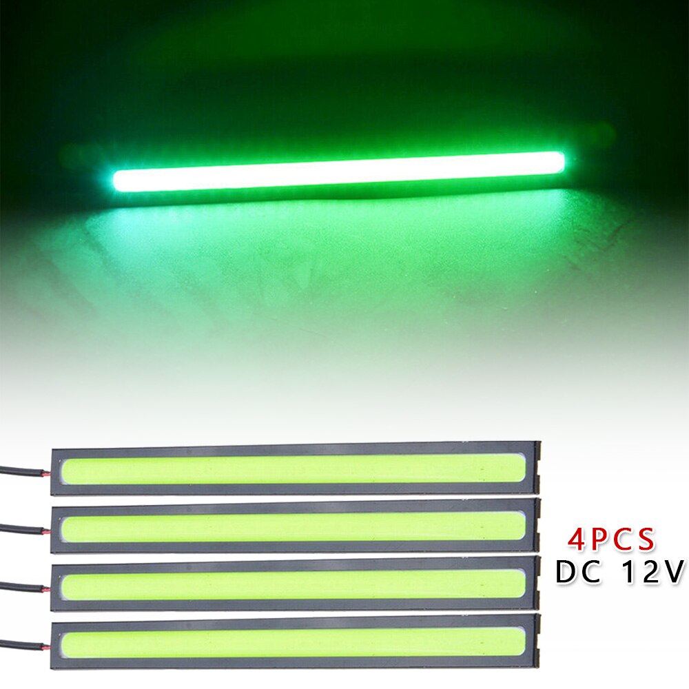 4pcs Green 12V LED DRL Superbright COB Daytime Run... – Grandado