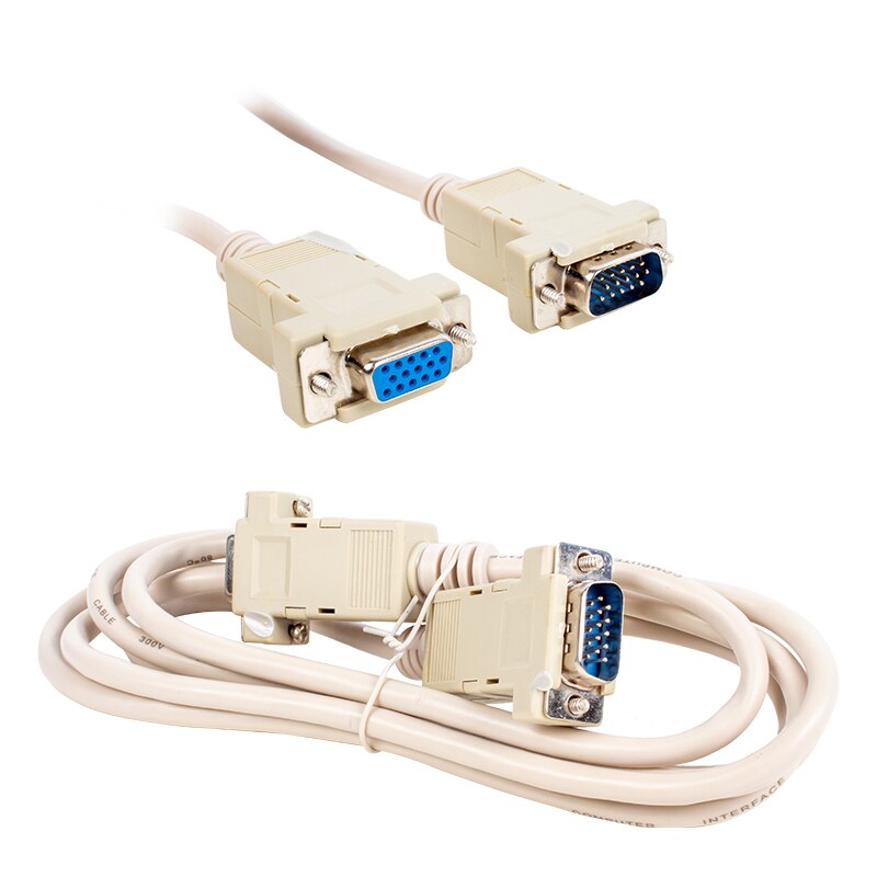 VGA CABLE 15 PINOUTS MALE TO FEMALE GRAY 1.8 METER... – Vicedeal