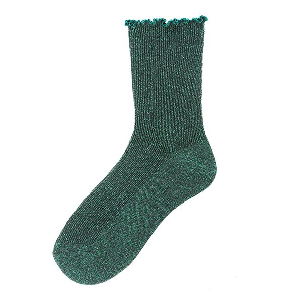 Chic Women's Stringy Selvedge Glitter Socks.Gold S... – Grandado