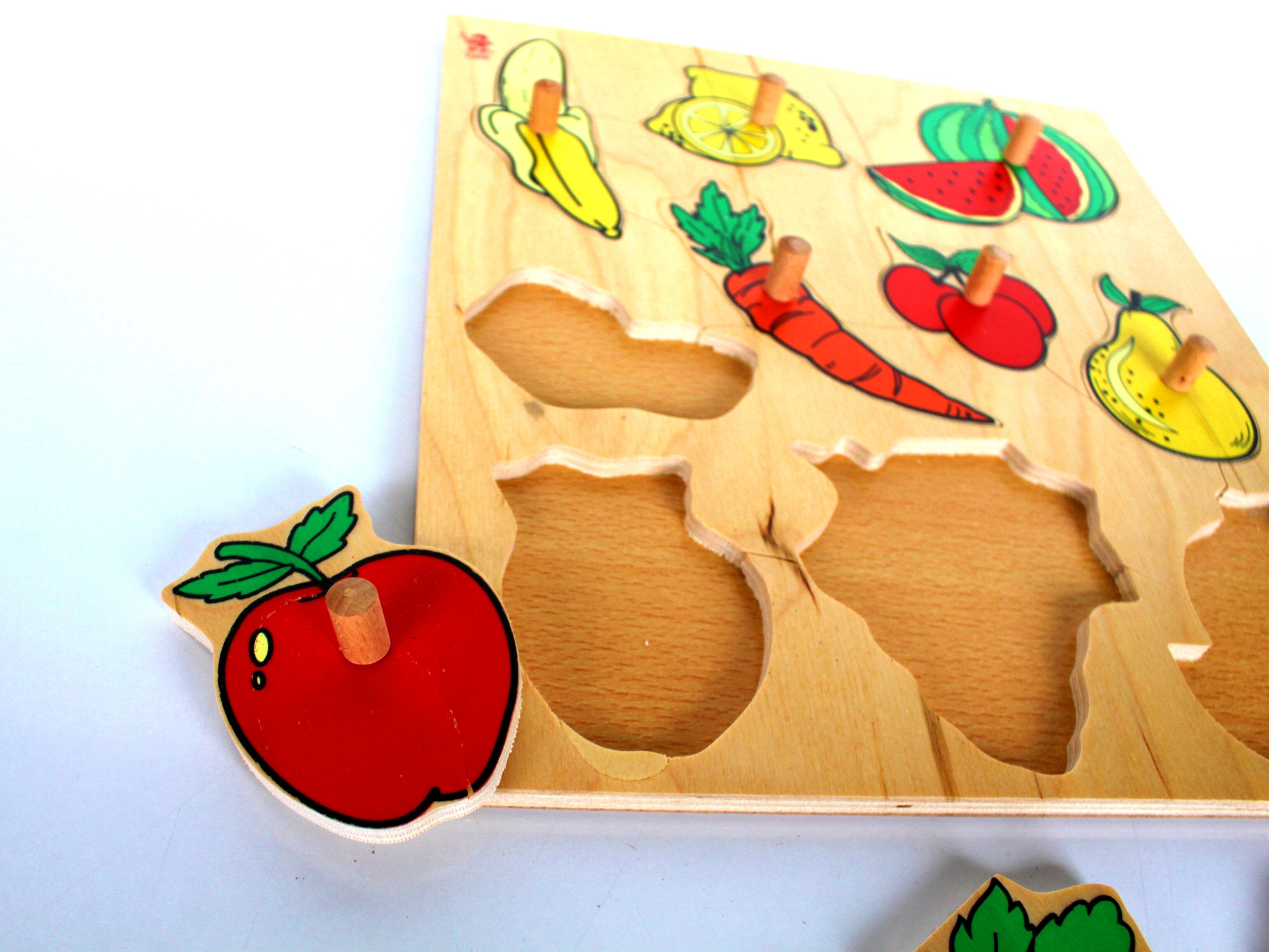 Fruit Figure Puzzle Toy Game Jigsaw Wooden Cut Boa... – Grandado