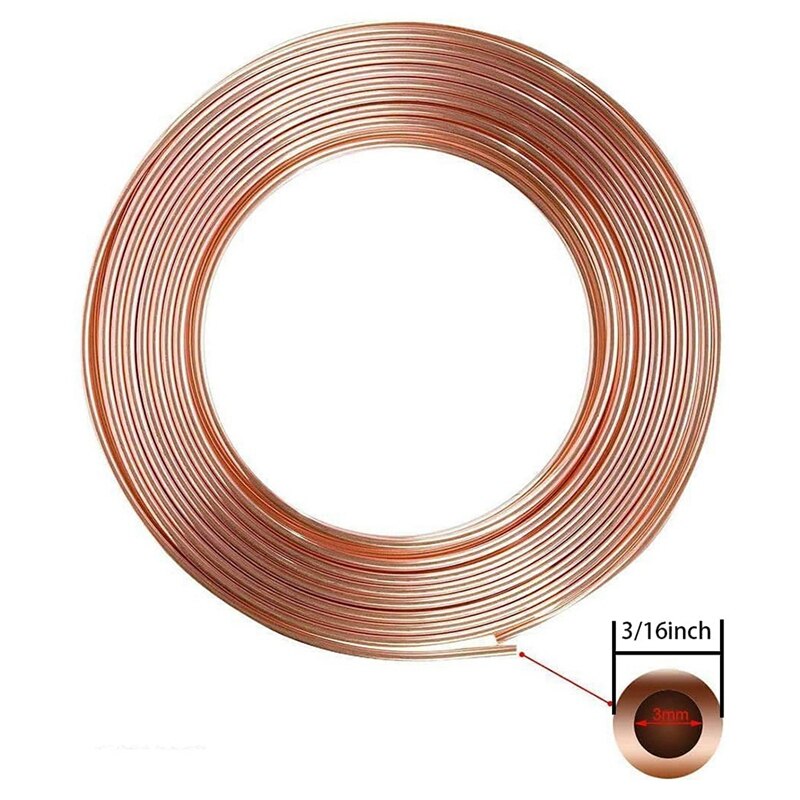 32.8 Ft Brake Pipe Copper-Plated Steel Pipe 3/16 i... – Grandado
