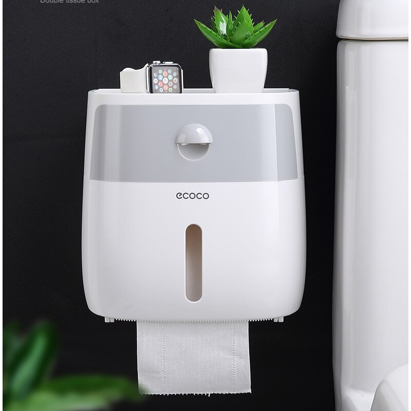 Wand Montiert Bad Wc Wasserdicht Tissue Box mit Sc... – Vicedeal