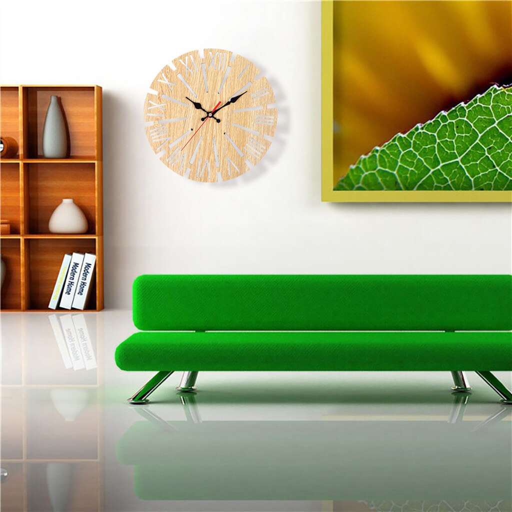 3d Ronde Holle Houten Wandklok Decoratieve Klok Ci... – Grandado 3d Ronde Holle Houten Wandklok Decoratieve Klok Ci... – Grandado