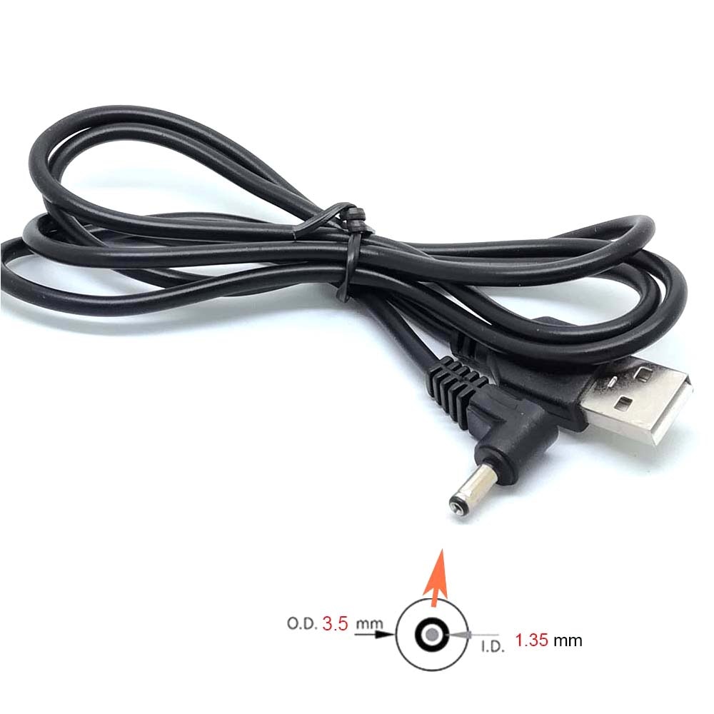 90 Angle PC USB Male to 5V DC 3.5mm x 1.35mm Barre... – Grandado