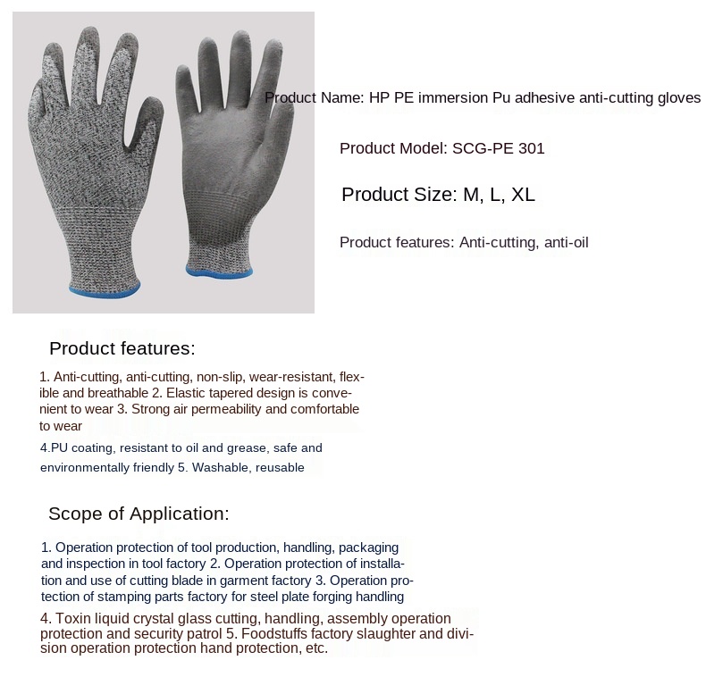 Guantes universales anticorte, resistentes al cort... – Grandado