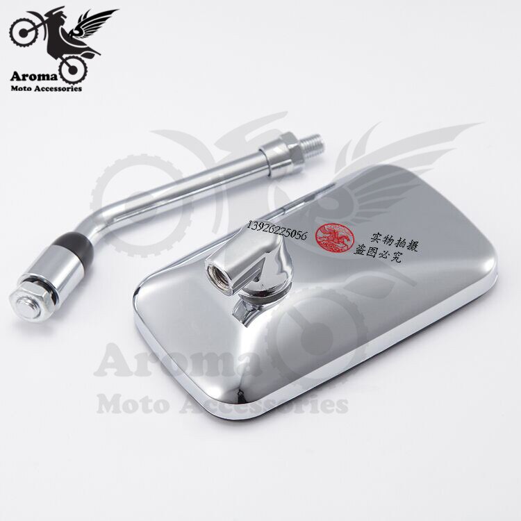 chrome motorbike side mirror parts scooter rear vi... – Vicedeal