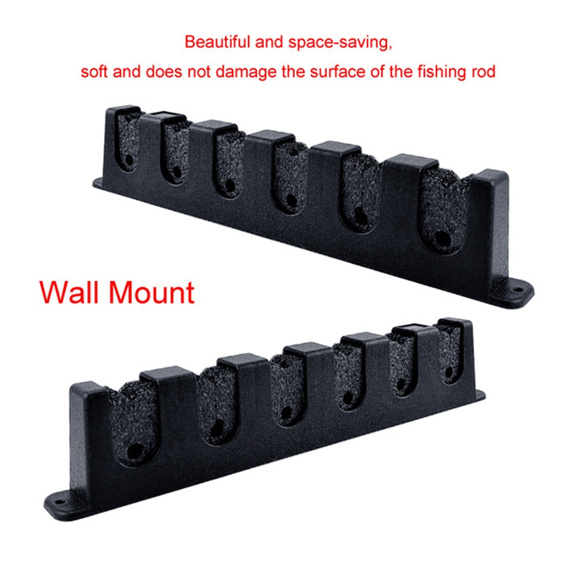 6 Slots Fishing Vertical Rod Holder Rack Fishing P... – Grandado