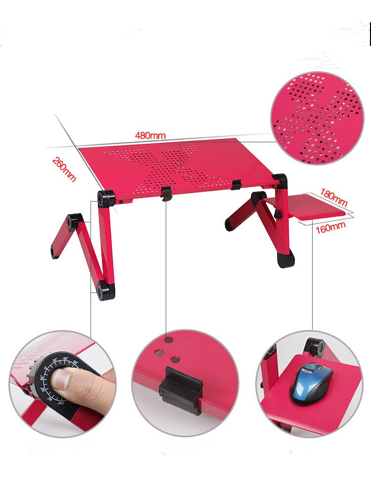 Portable Adjustable Aluminum Laptop Desk Ergonomic... – Grandado