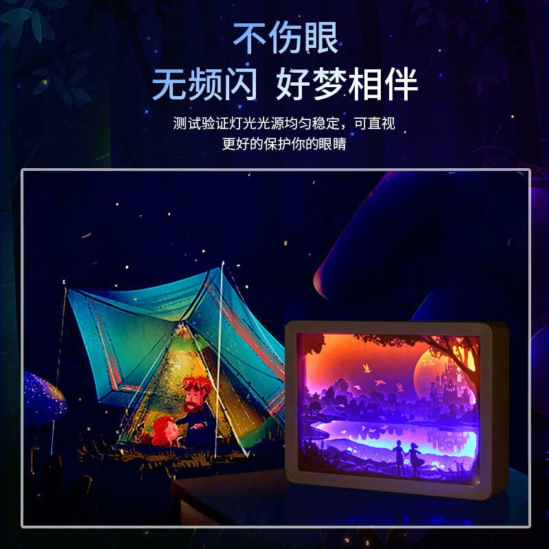 Light Shadow Paper Carving Lamp Room Decoration It... – Grandado