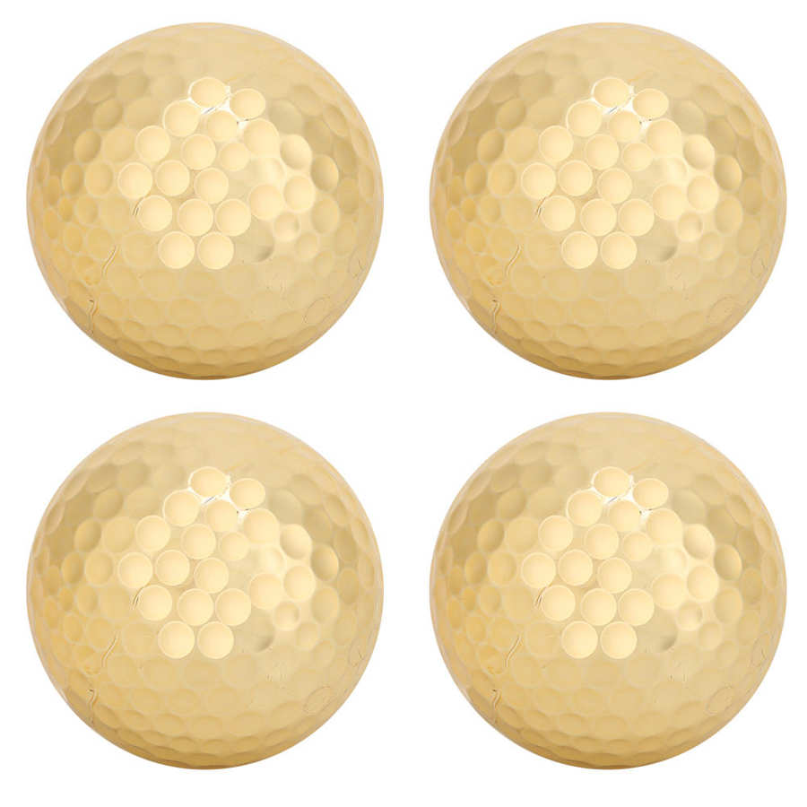 4pcs Golfing Balls Dual Layer Gold Plating Trainin... – Grandado
