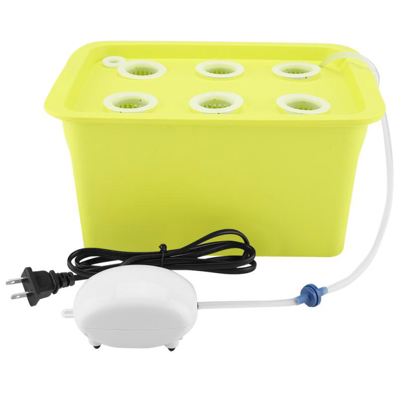 6 Holes Hydroponic System Grow Plant Flower Deep W... – Vicedeal