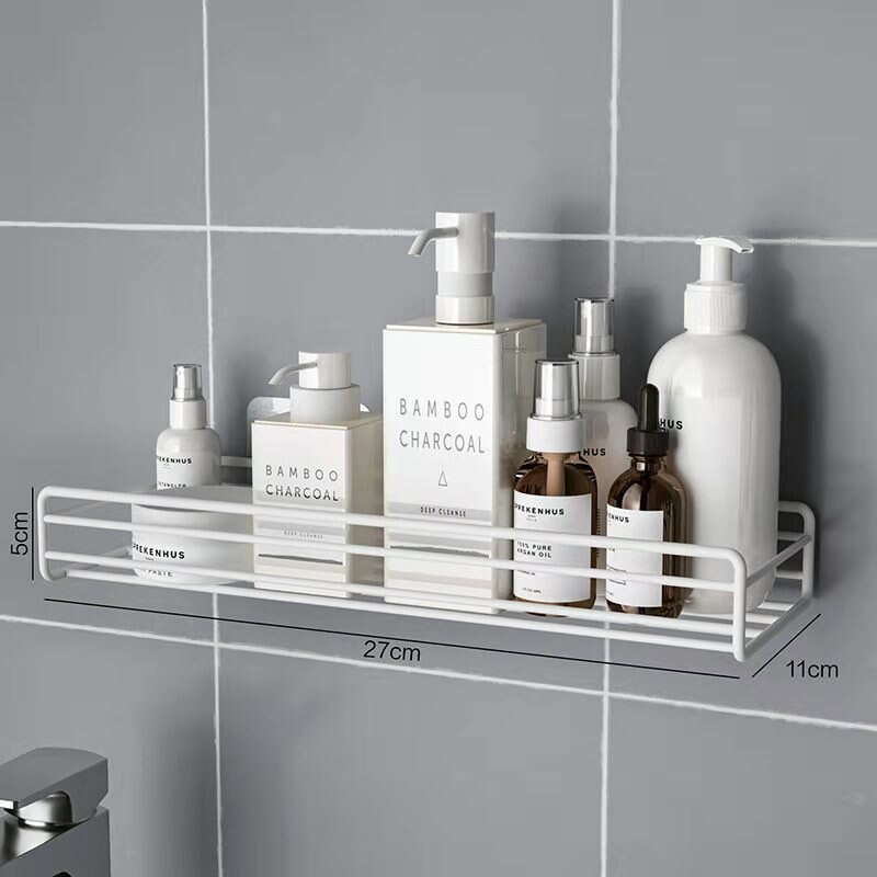 Punch-Free Bathroom Storage Rack Metal Shelf Showe... – Grandado