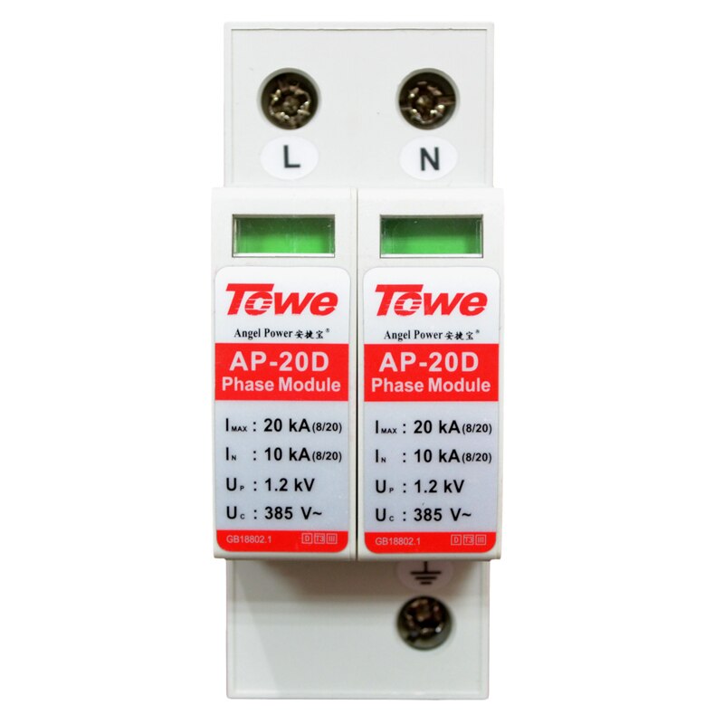 TOWE AP 20D 2P 20kA single phase surge protective ... – Grandado