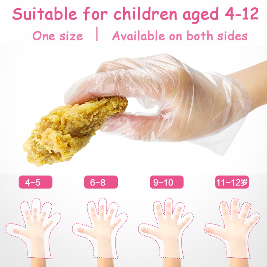 100PCS/Set Food Plastic Gloves Disposable Gloves f... – Grandado