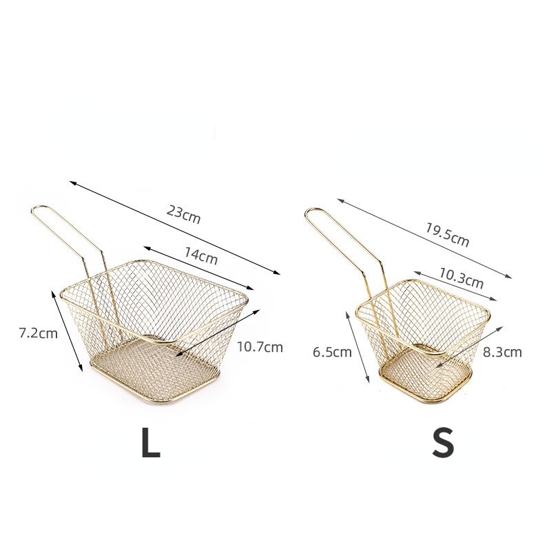 Stainless Steel Electroplating Square Frying Baske... – Vicedeal