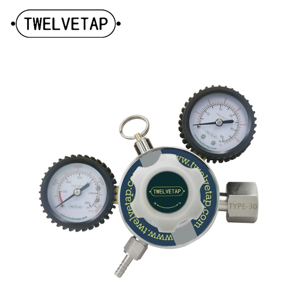 TWELVETAP Keg Regulator CO2 W21.8 Interface 0-100 ... – Grandado