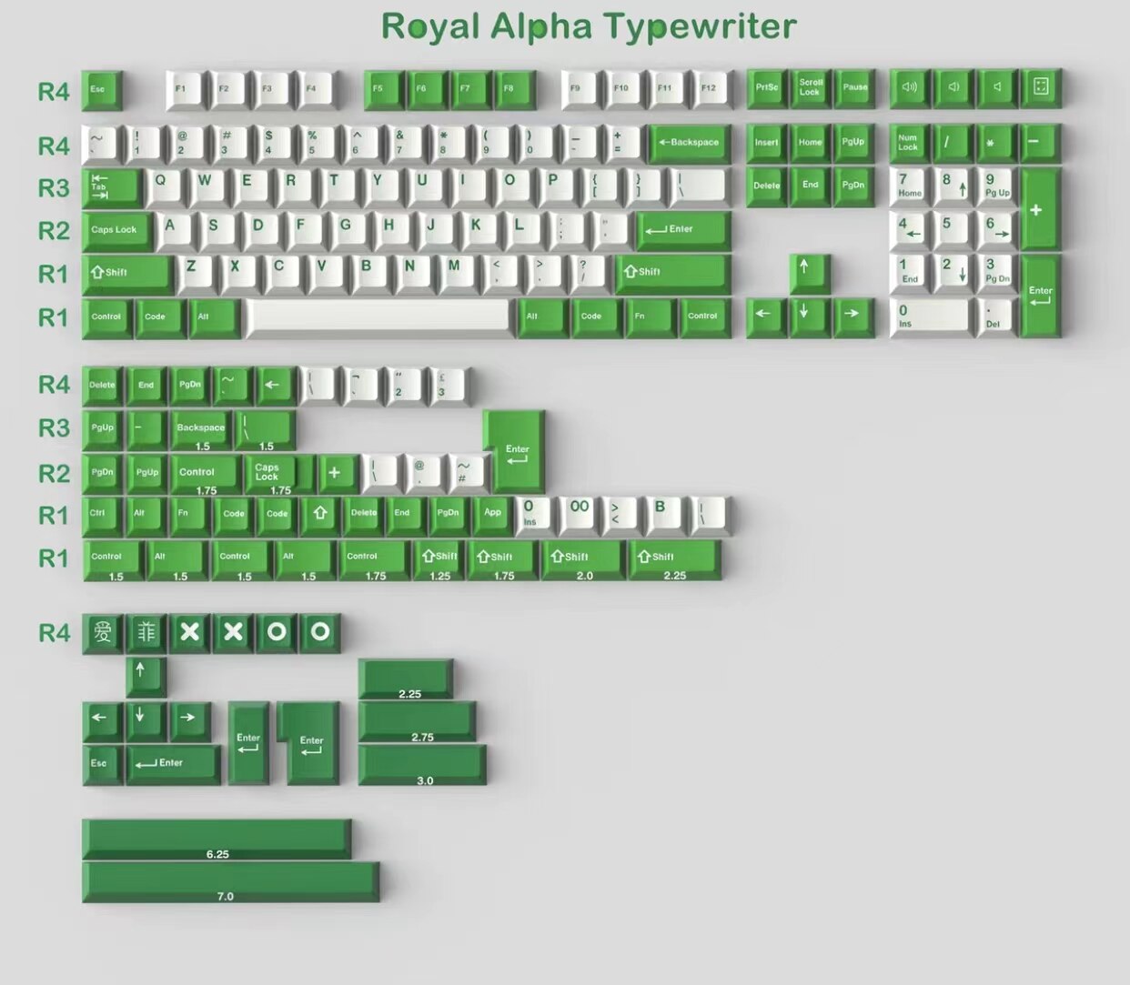 G-MKY 173 Keycaps Cherry Profile DOUBLE SHOT Thick... – Vicedeal