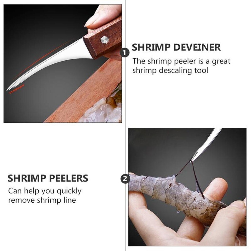 Plastic or Stainless Steel Prawn Peeler Shrimp Dev... – Vicedeal