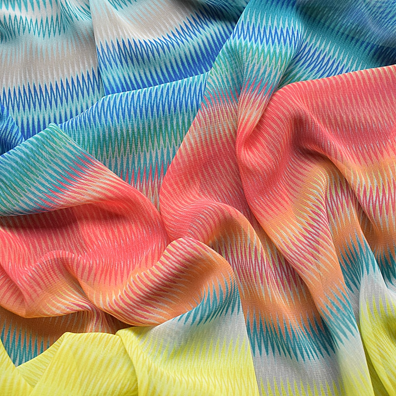 Tela de gasa con estampado de telas coloridas de ,... – Grandado