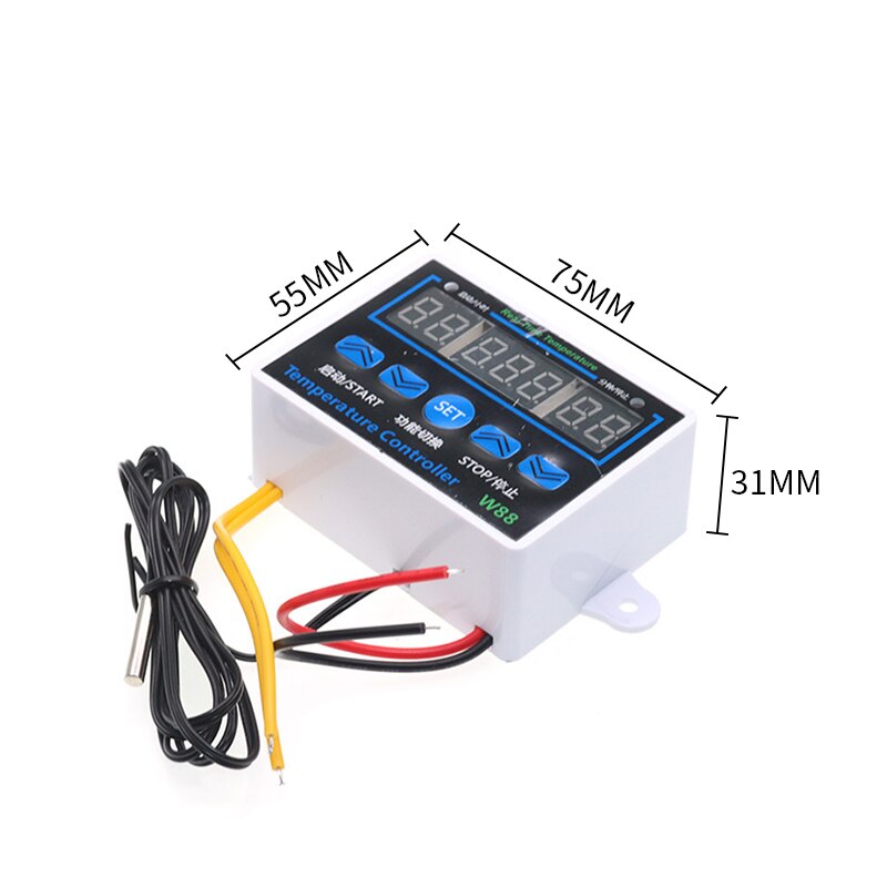 XH-W1411 White Shell Digital Thermostat Three Disp... – Grandado