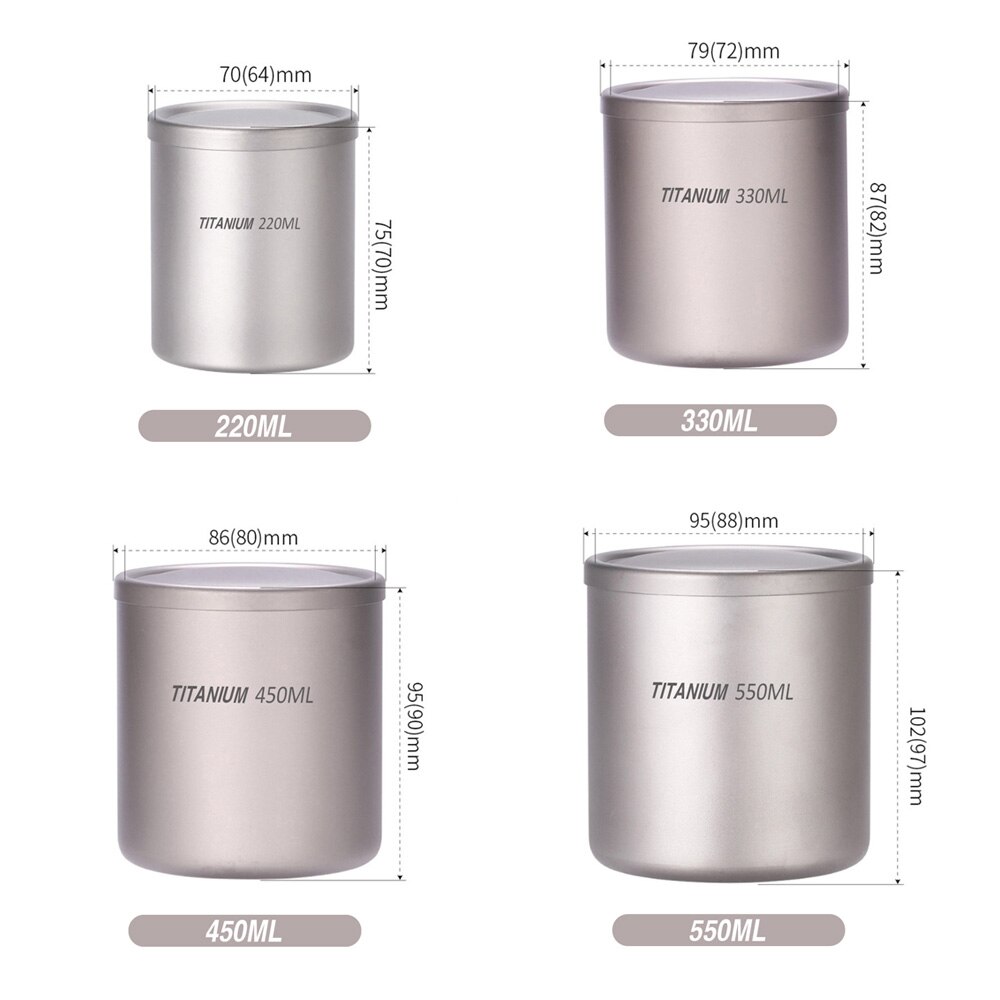 Outdoor Titanium Water Cup Double Wall Koffie Thee... – Grandado