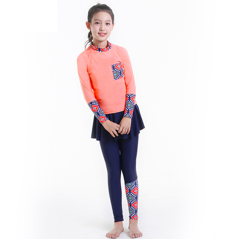 Girls Teenagers Swimsuit Two Pieces Beachwear Swim... – Grandado