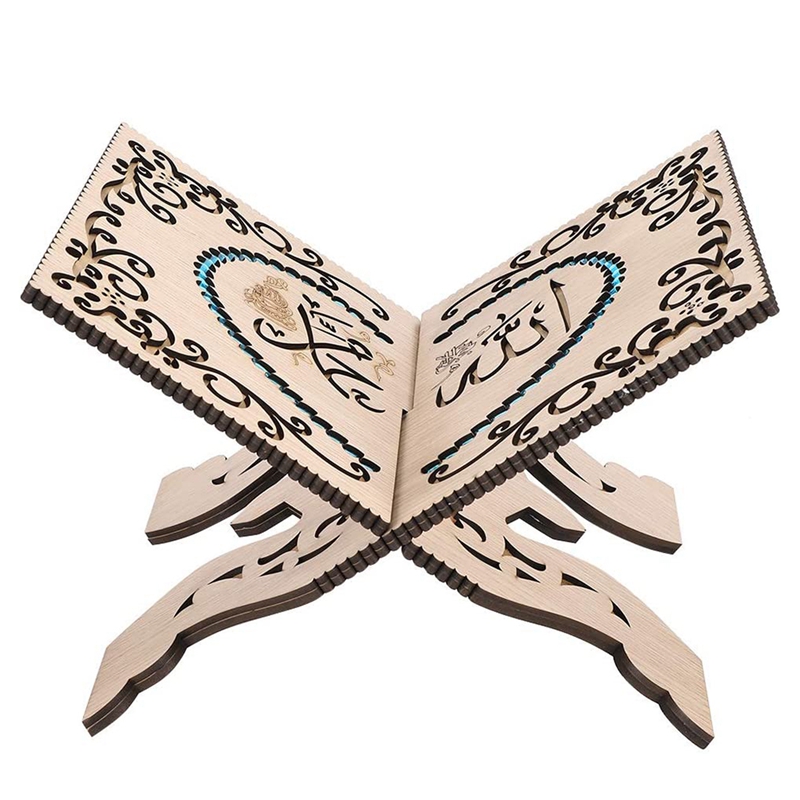 Carving Wood Retro Quran Holder Quran Book Shelf, ... – Grandado
