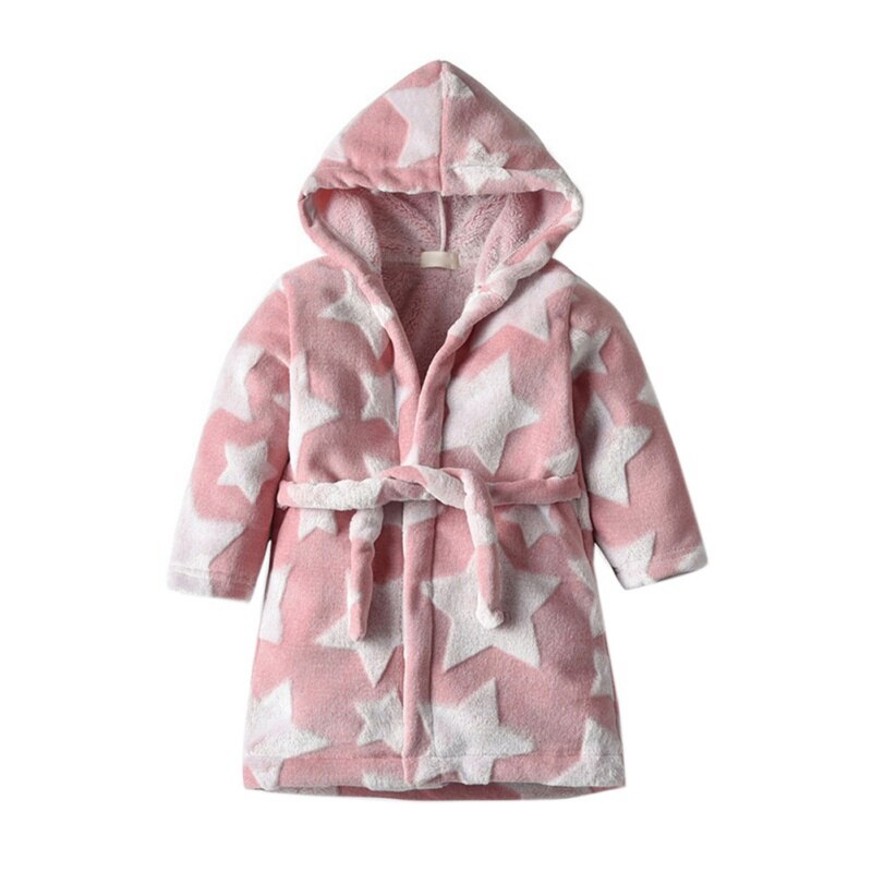 Children Robe Flannel Kids Baby Bathrobe Long Slee... – Grandado