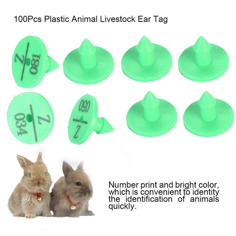 100Pcs Plastic Animal Livestock Ear Tag For Rabbit... – Grandado