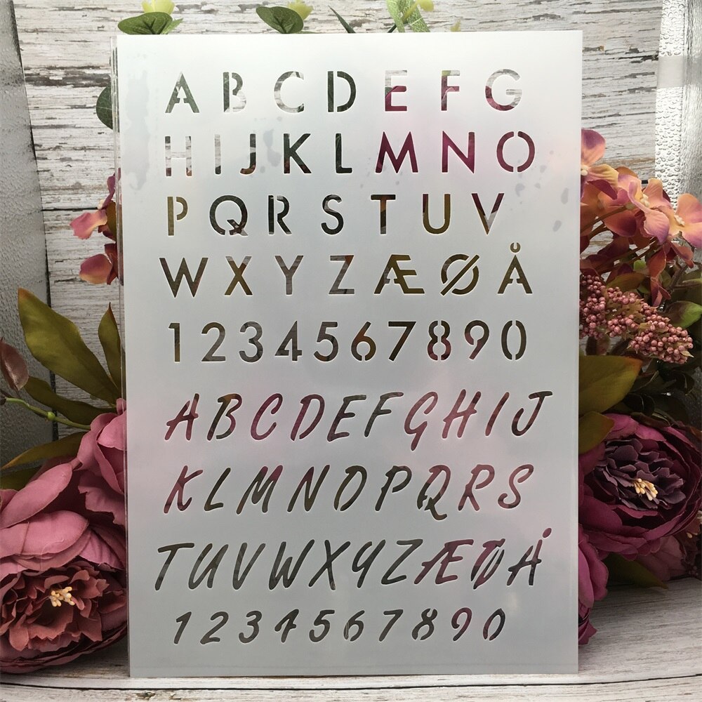 29*21cm A4 Alphabet Numbers DIY Layering Stencils ... – Grandado