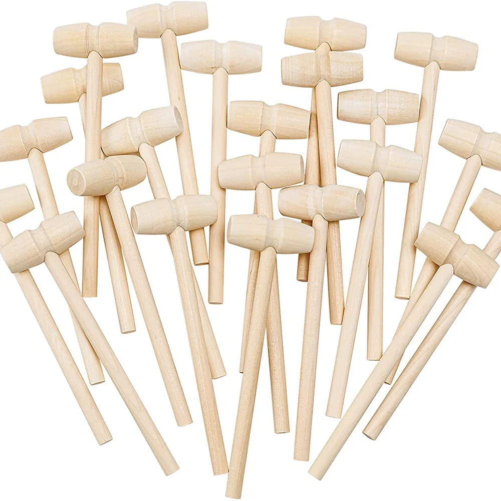 Mini Wooden Hammer Natural Wood Mallets for Cracki... – Grandado