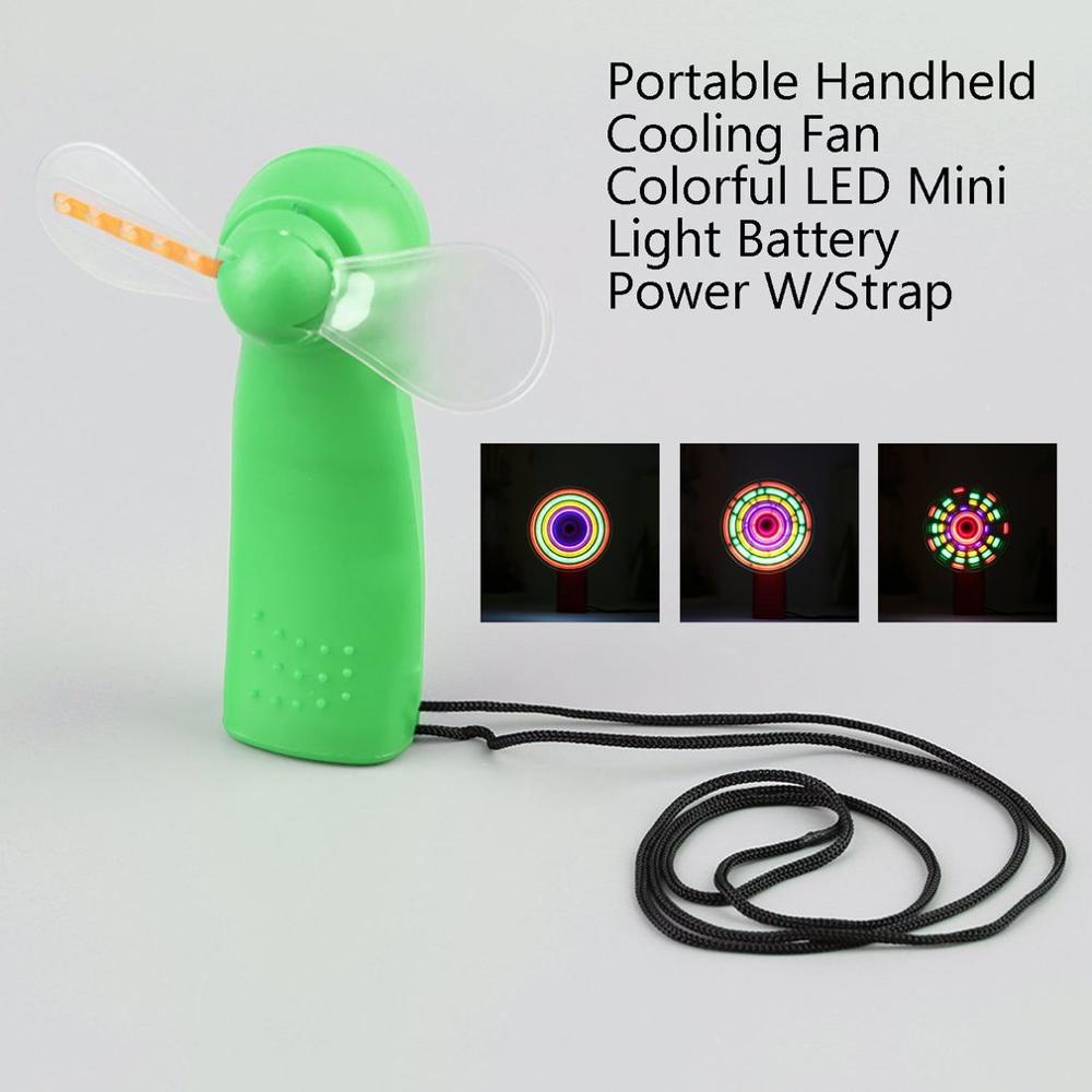 Portable Handheld Cooling Fan Colorful LED Mini Li... – Vicedeal