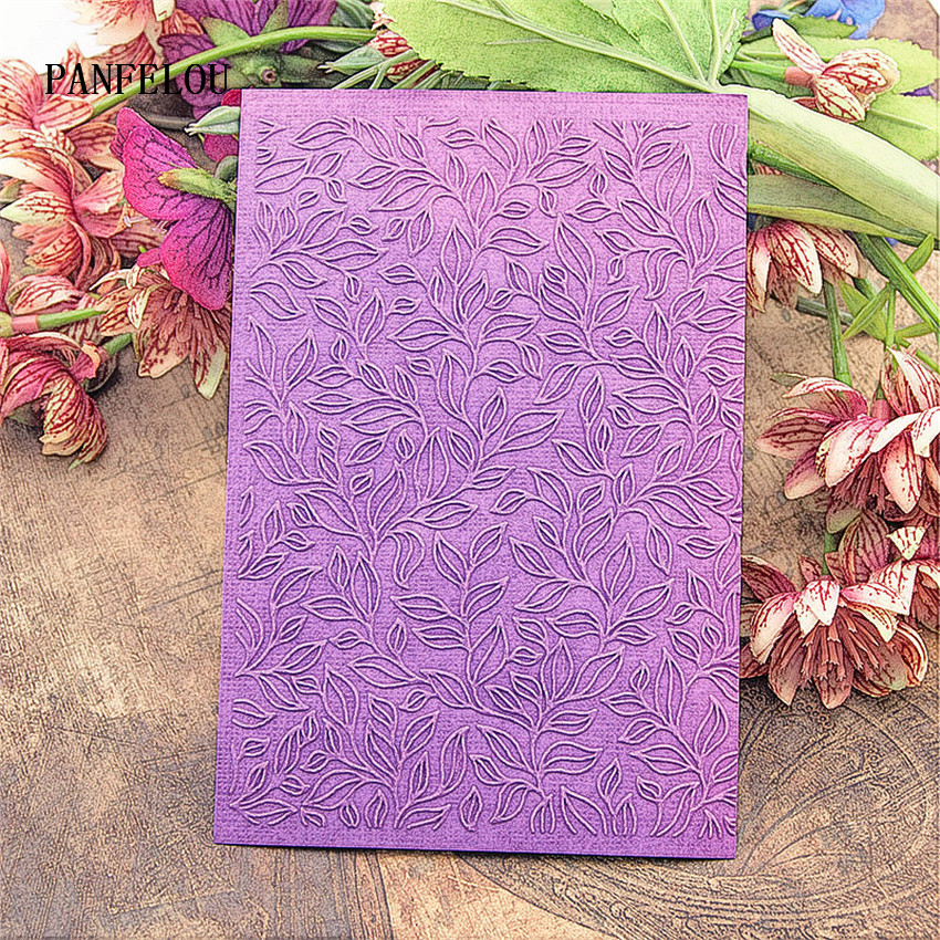 PANFELOUA pile of leaves Embossing folders Plastic... – Grandado