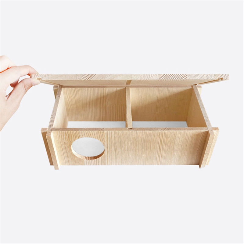 Hamster Wood House Hideout with 2 Chambers Pet Woo... – Grandado