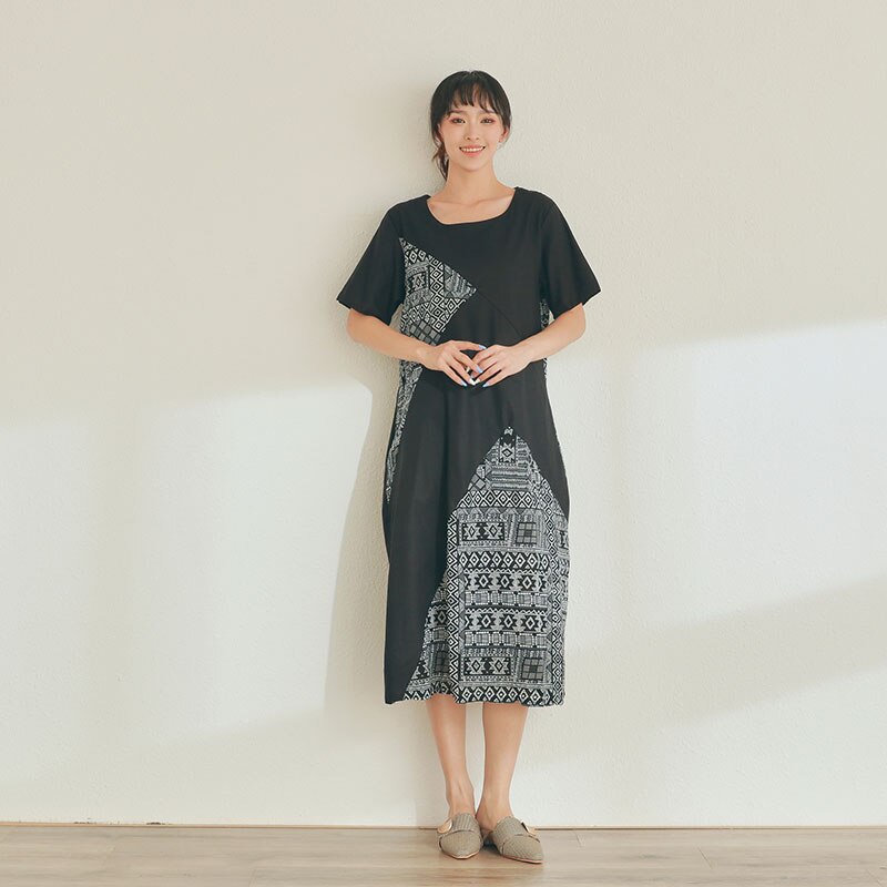 DIMANAF Plus Size Women Dress Cotton Linen Summer ... – Grandado