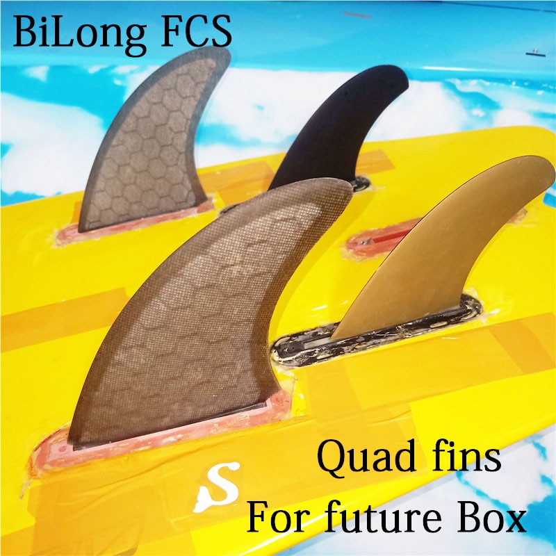 Future surfboard fin Quad fin Black yellow-surf fi... – Vicedeal